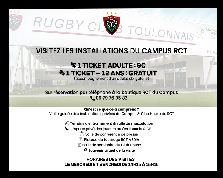 Découvrez les coulisses du Rugby Club Toulonnais : visite guidée du ...